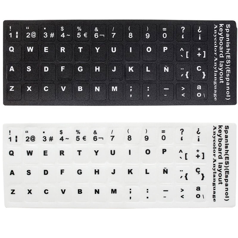 Standard Spanish Language 8 Types Keyboard Stickers Layout Button ...