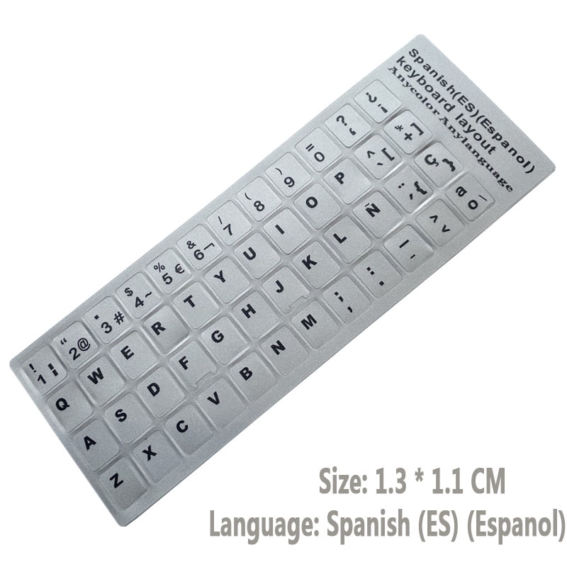 Standard Spanish Language 8 Types Keyboard Stickers Layout Button ...