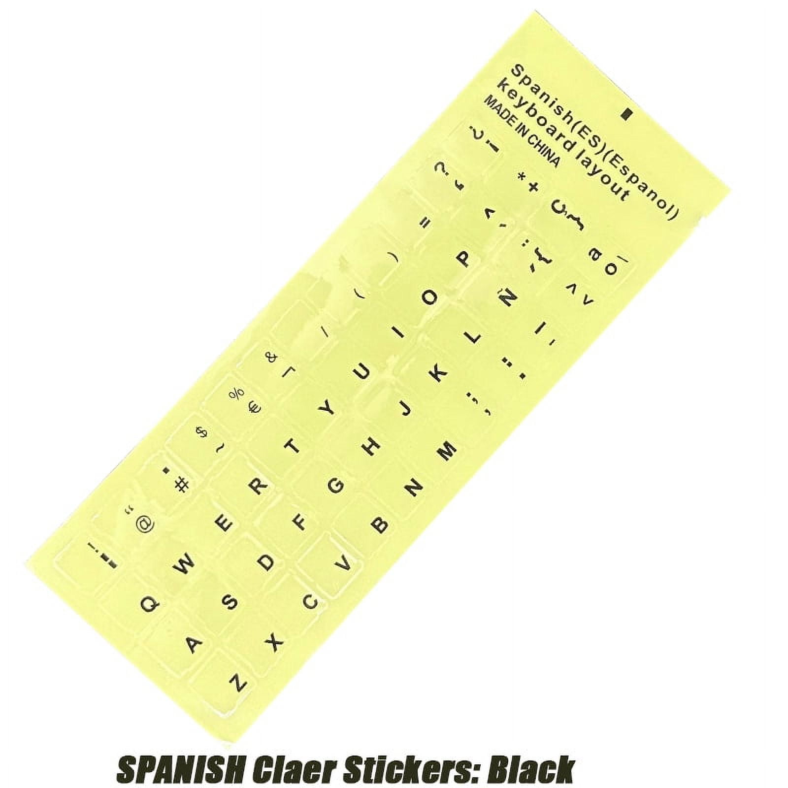 Standard Spanish Language 8 Types Keyboard Stickers Layout Button ...