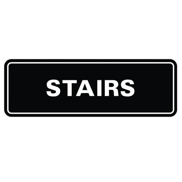Standard Stairs Sign - Black - Medium 2-3/4" X 7" 2.5 X7" - Walmart.com