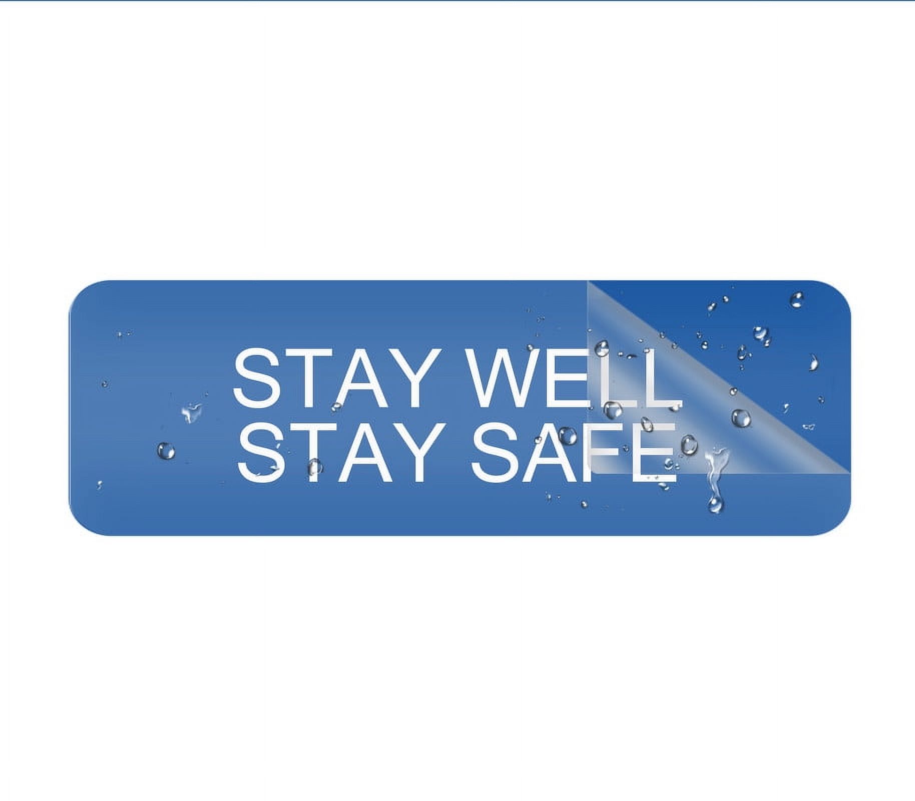 Standard Stay Well Stay Safe Wall Or Door Sign Acrylic Sign For Front ...