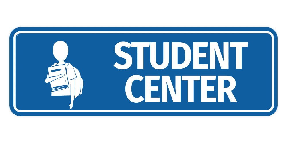 Standard Student Center Sign (Blue) - Small - Walmart.com