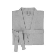 Kaufman - Embroidered Bathrobe Waffle Kimono Set of 2 Spa Robe 100% ...