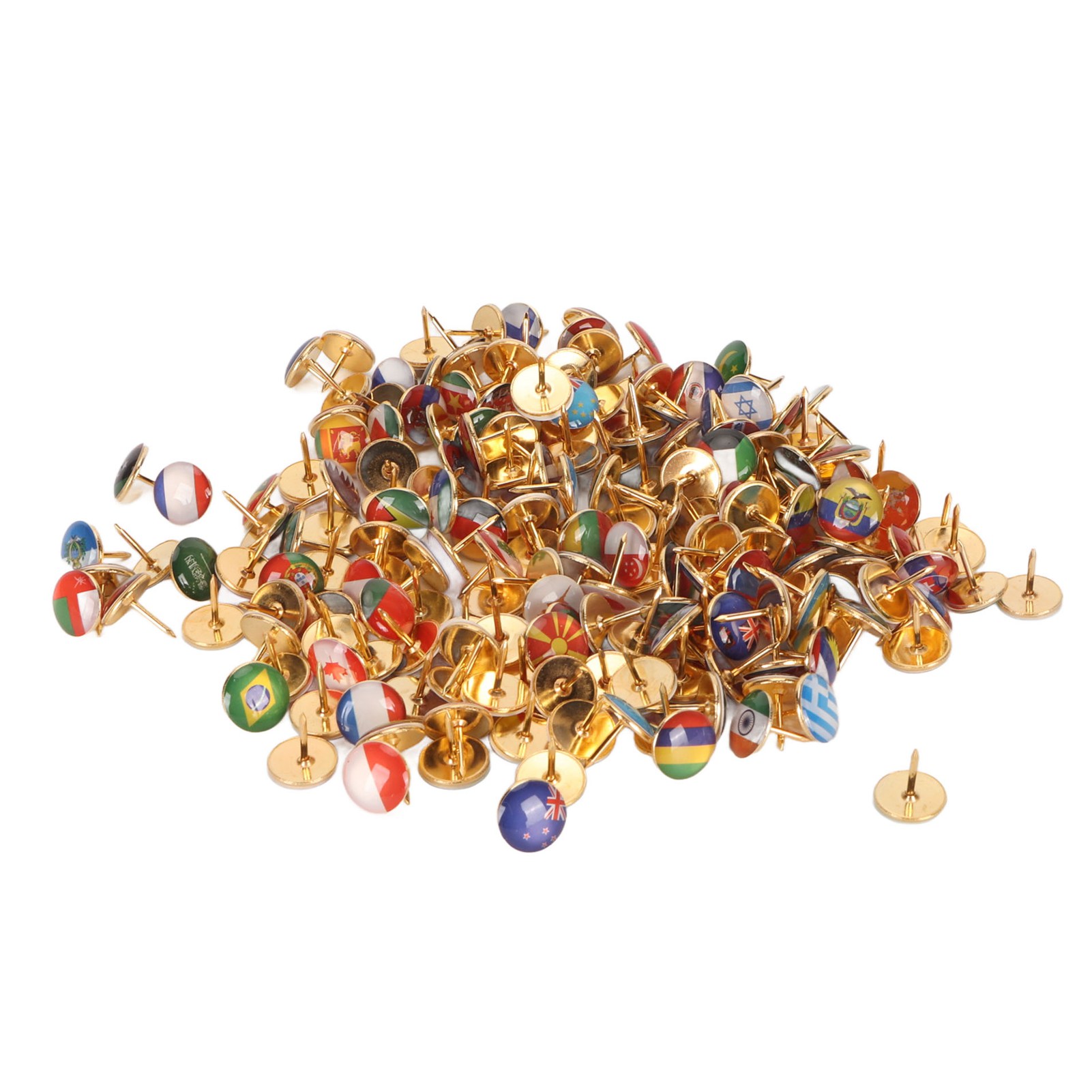 Standard Thumbtacks,Country Map Push Pins,200Pcs National Flag Thumb ...