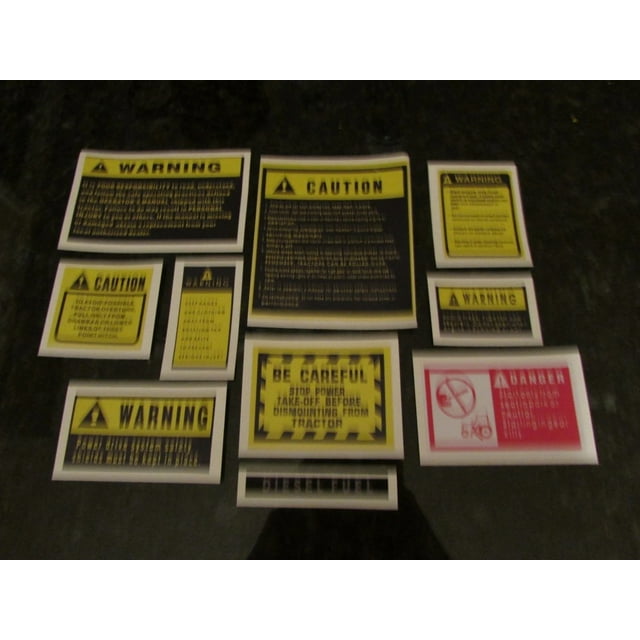 Standard Tractor Caution Warning Decals - Walmart.com