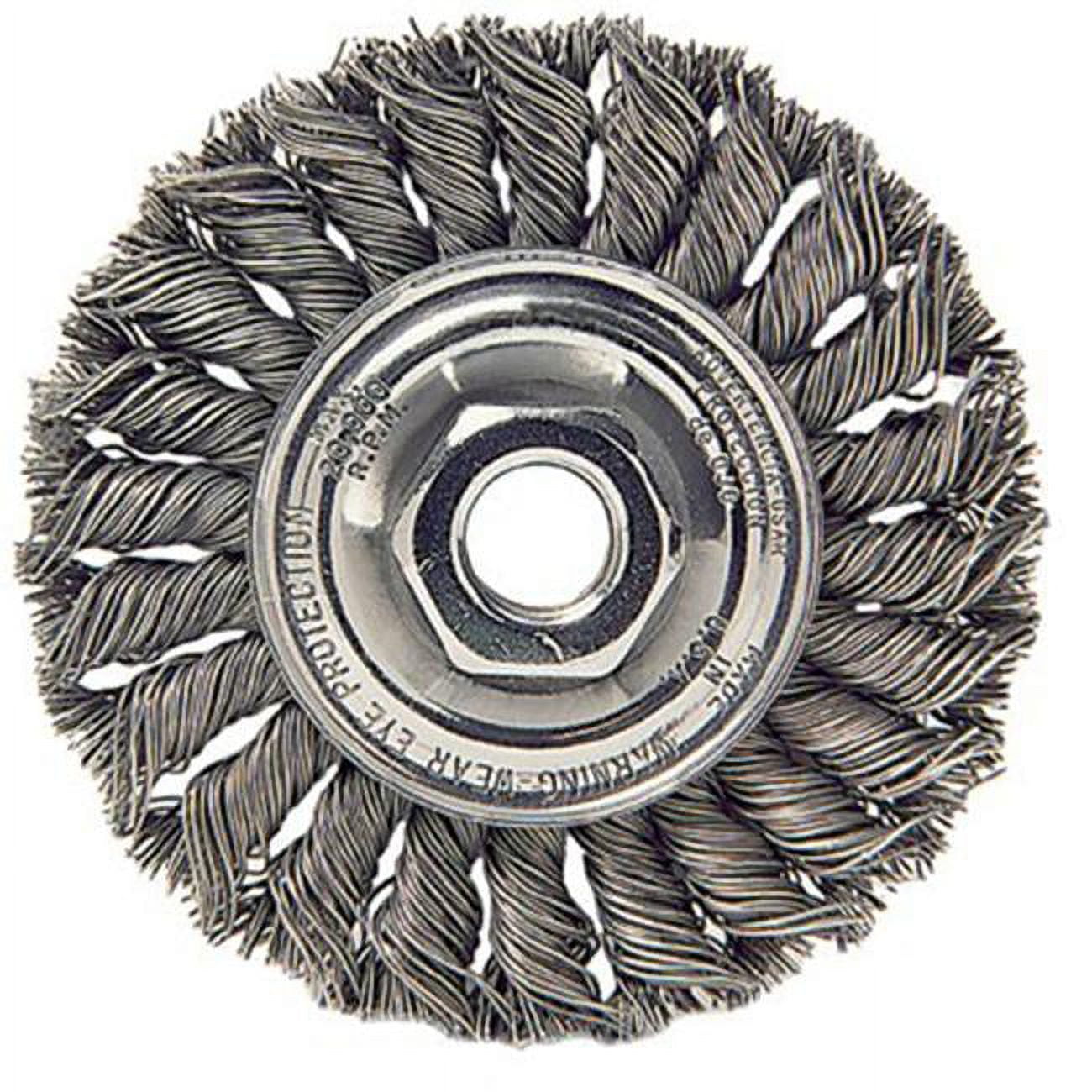 Standard Twist Knot Wire Wheel, 3 in D x 3/8 in W, .014 in Stainless ...