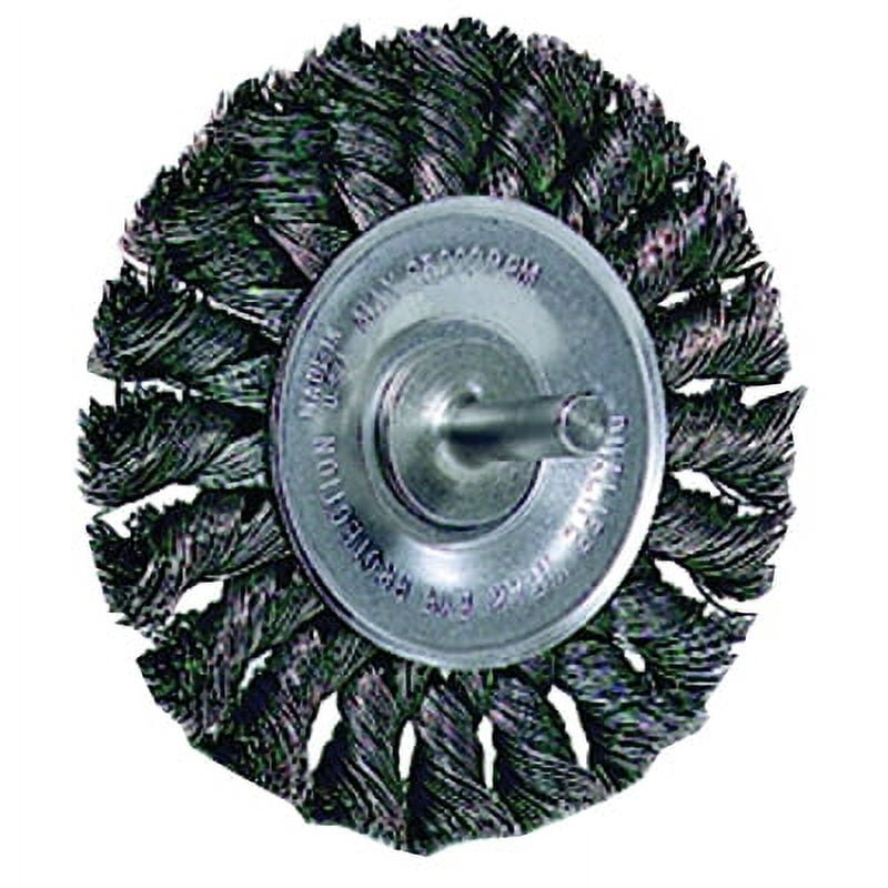 Standard Twist Knot Wire Wheel, 4 In Dia X 1/2 In W Face, 0.014 In ...