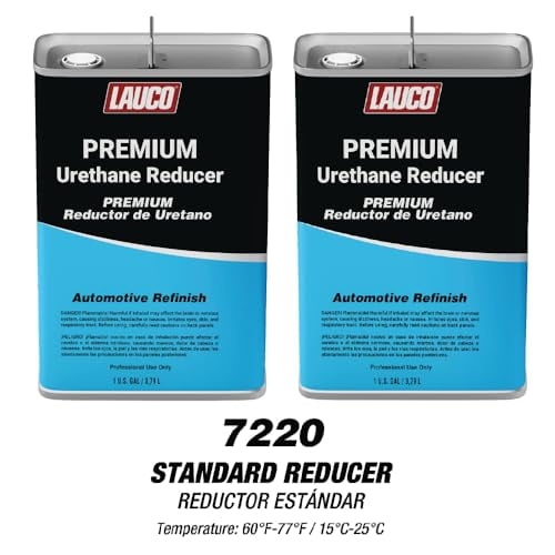 Standard Urethane Grade Reducer (7220), 2 Gallons, 60°F ﻿- 77°F ﻿﻿- For Automotive Paint and ...