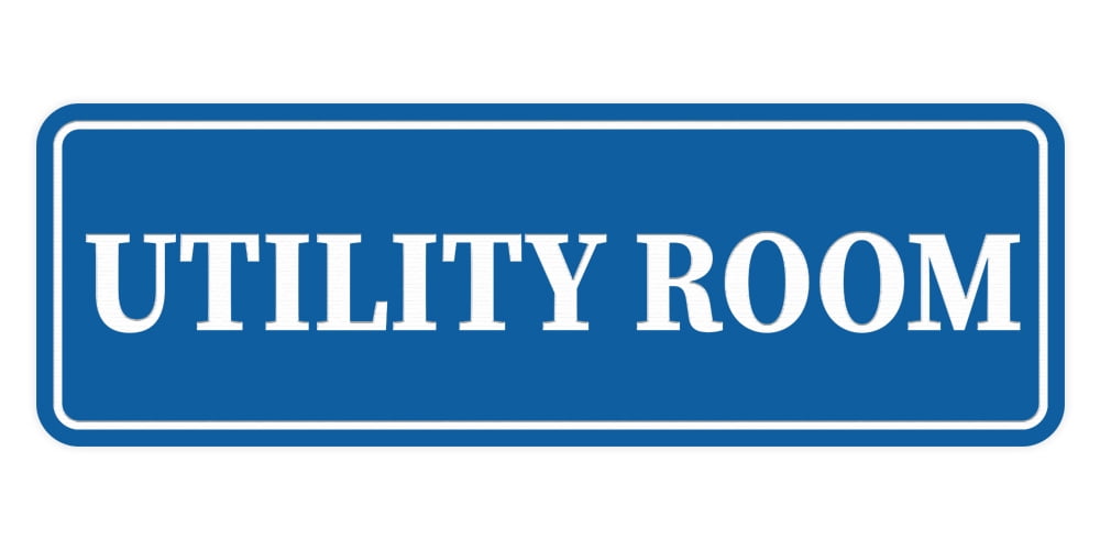 Standard Utility Room Sign (Blue) - Small - Walmart.com