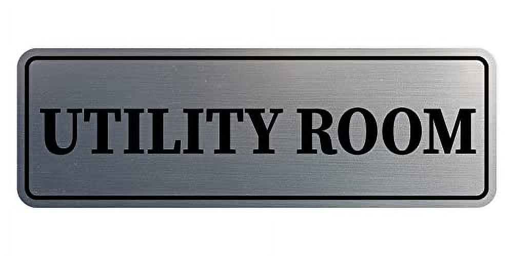 Standard Utility Room Sign - Brushed Silver - Small (10 Pack) - Walmart.com