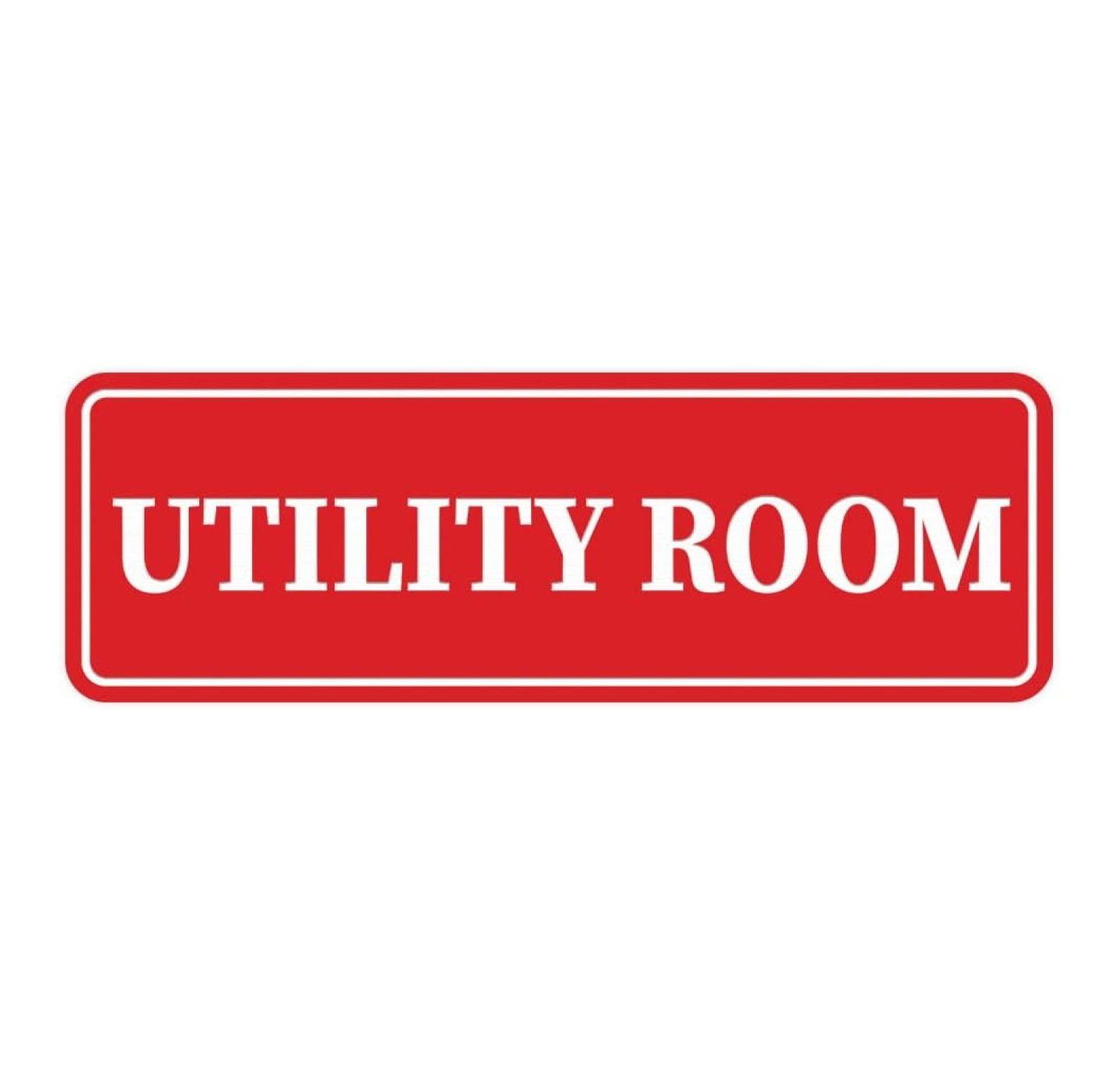 Standard Utility Room Sign - Red - Large (5 Pack) - Walmart.com