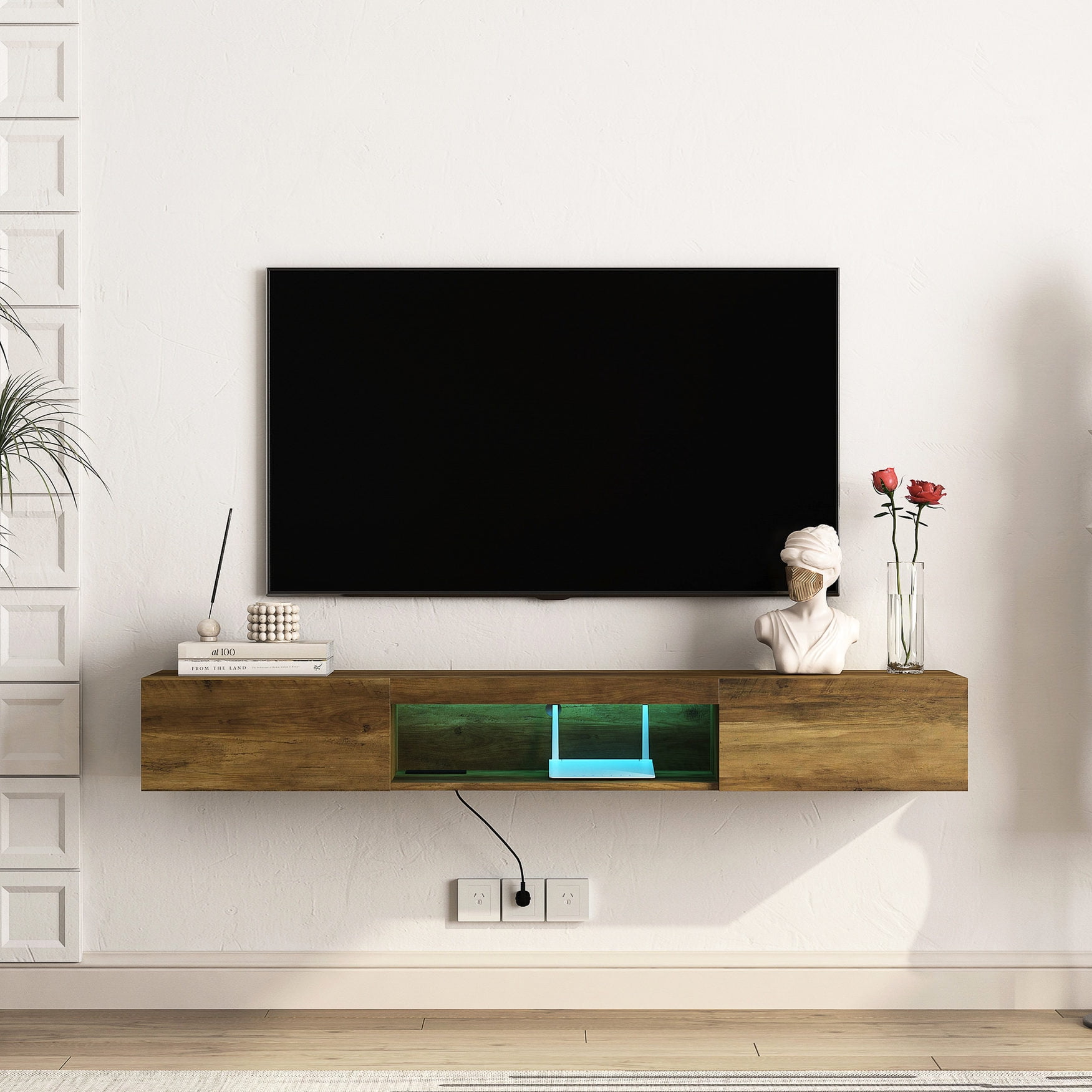Standard Wall-Mounting Hardware - Wall Mounted Floating TV Stand with ...