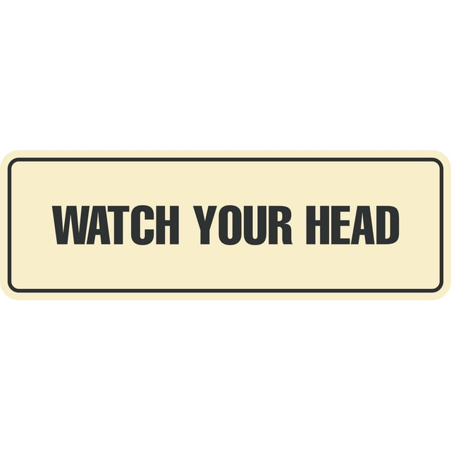 Standard Watch Your Head Sign(Ivory/Dark Brown) - Medium - Walmart ...