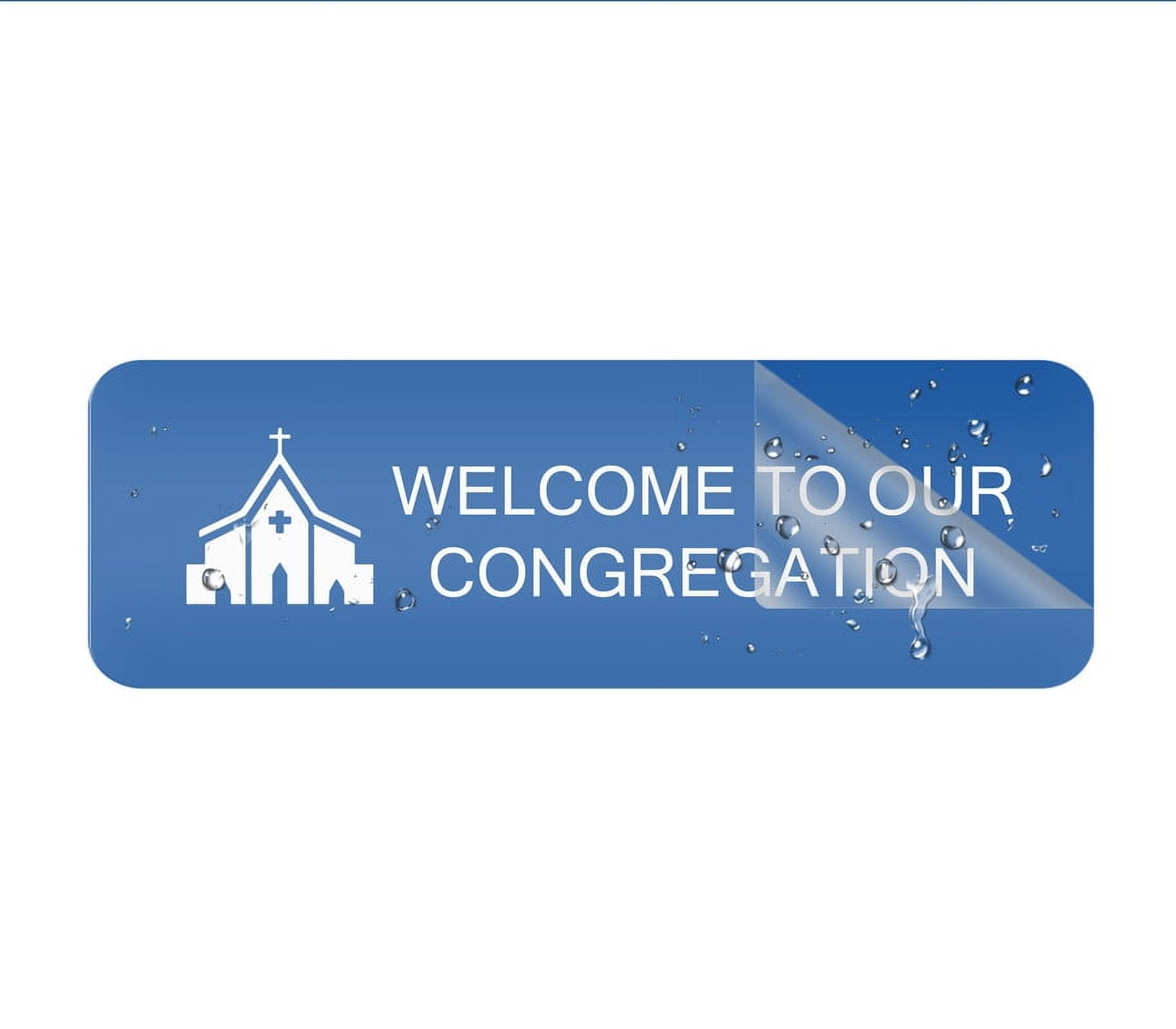 Standard Welcome To Our Congregation Wall Or Door Sign 10X3 Inch Sign ...