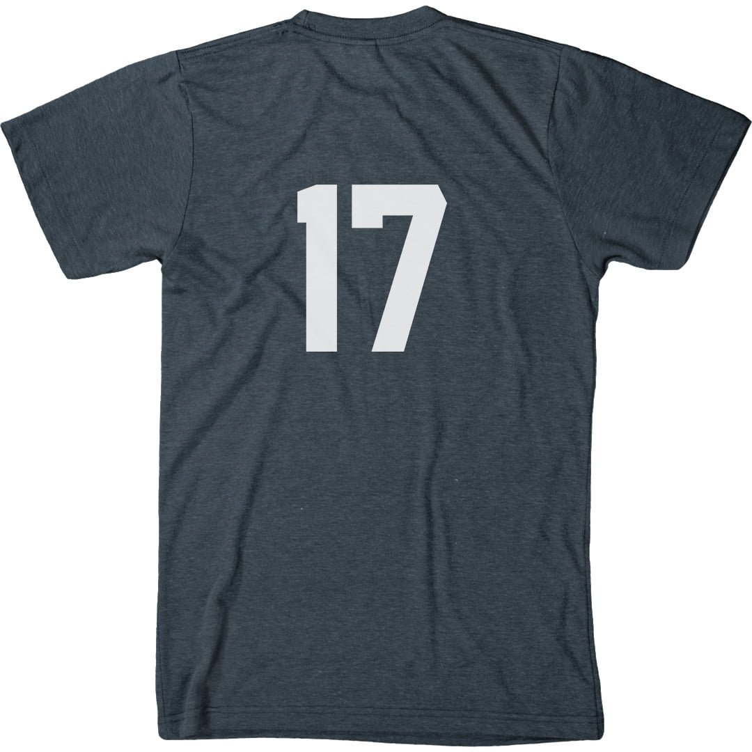 Standard White Jersey Number 17 Men's Modern Fit T-Shirt - Walmart.com