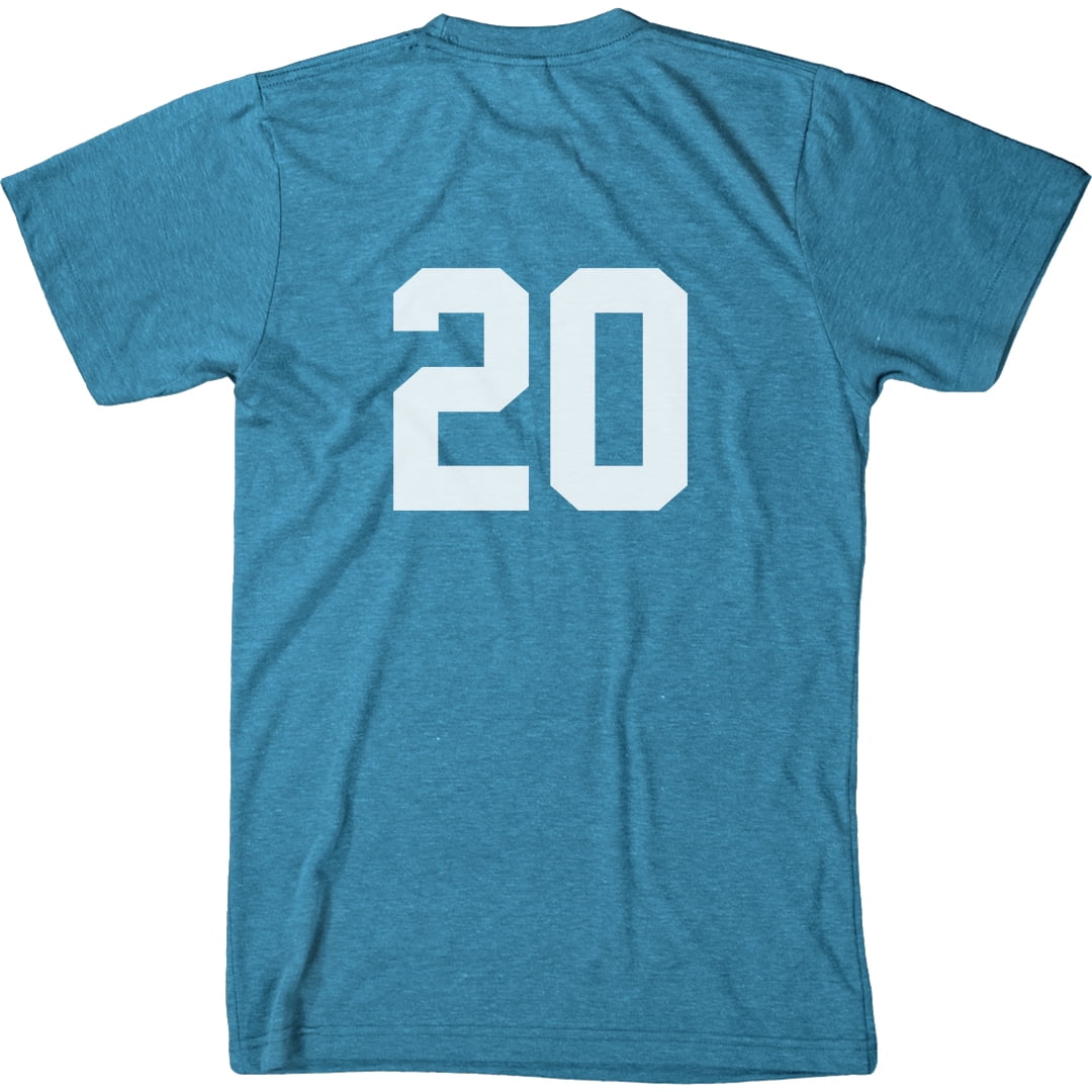 Standard White Jersey Number 20 Men's Modern Fit T-Shirt - Walmart.com