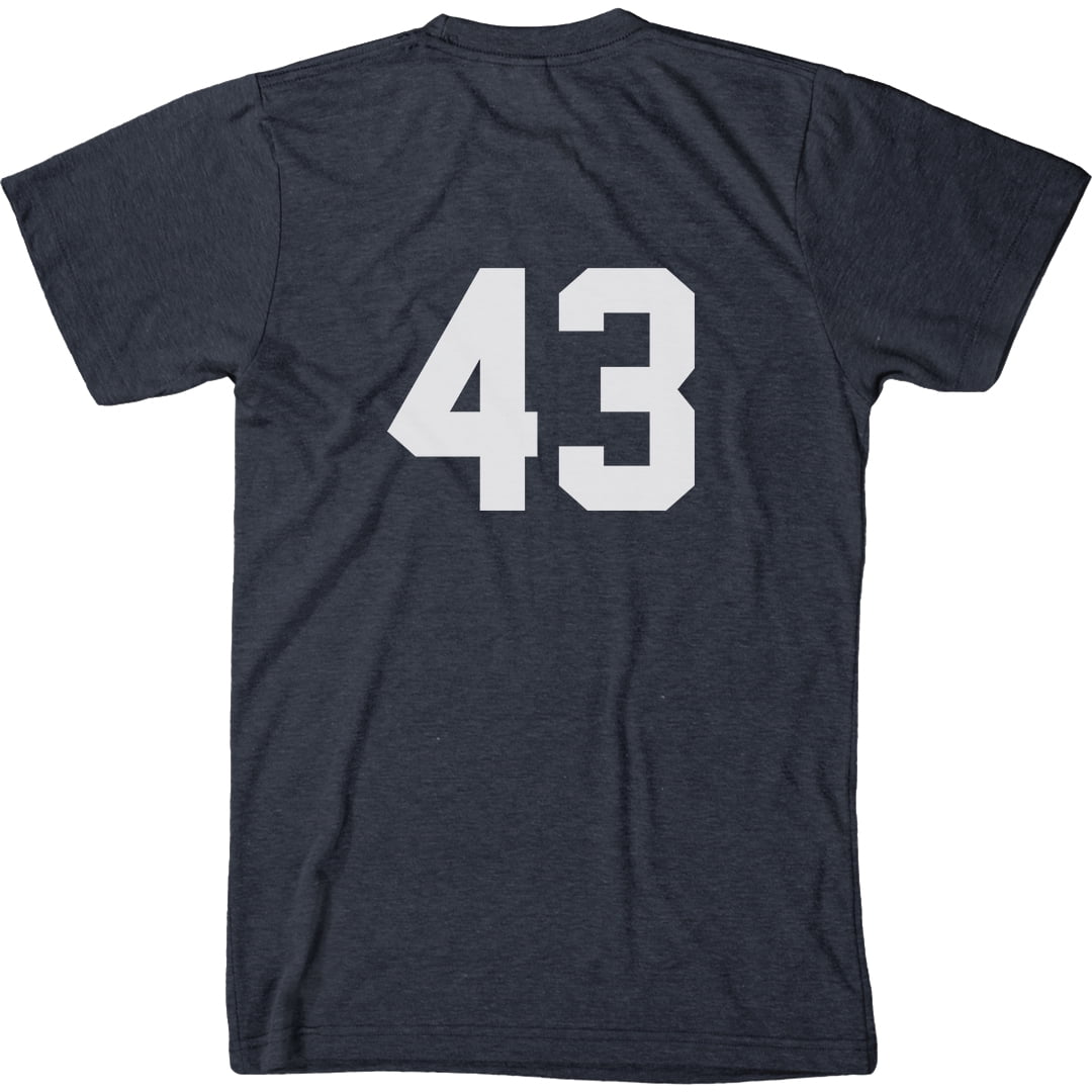 Standard White Jersey Number 43 Men's Modern Fit T-Shirt - Walmart.com