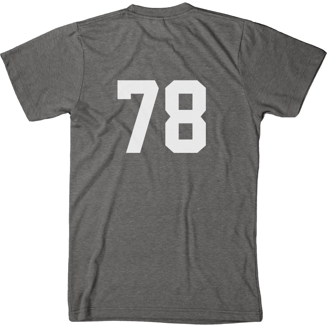 Standard White Jersey Number 78 Men's Modern Fit T-Shirt - Walmart.com