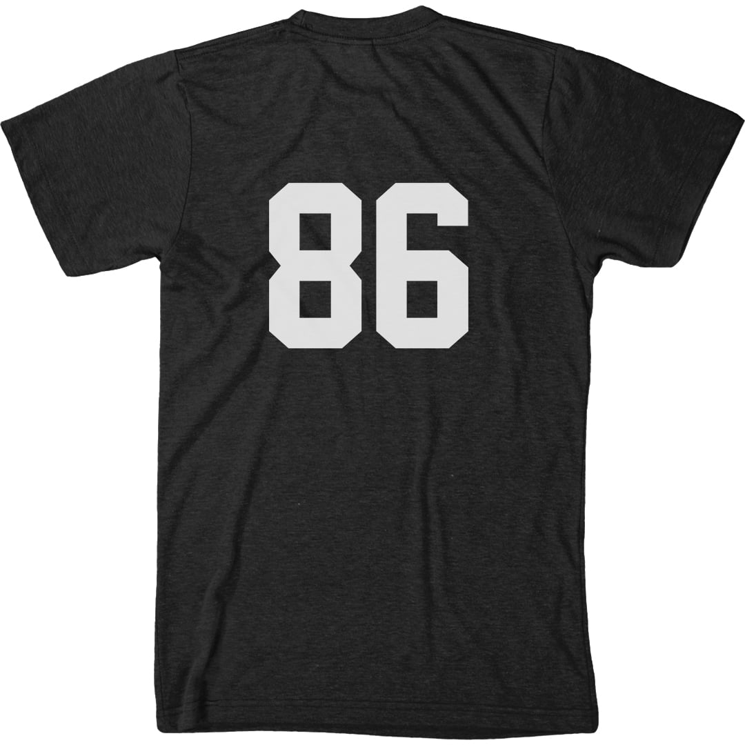 Standard White Jersey Number 86 Men's Modern Fit T-Shirt - Walmart.com