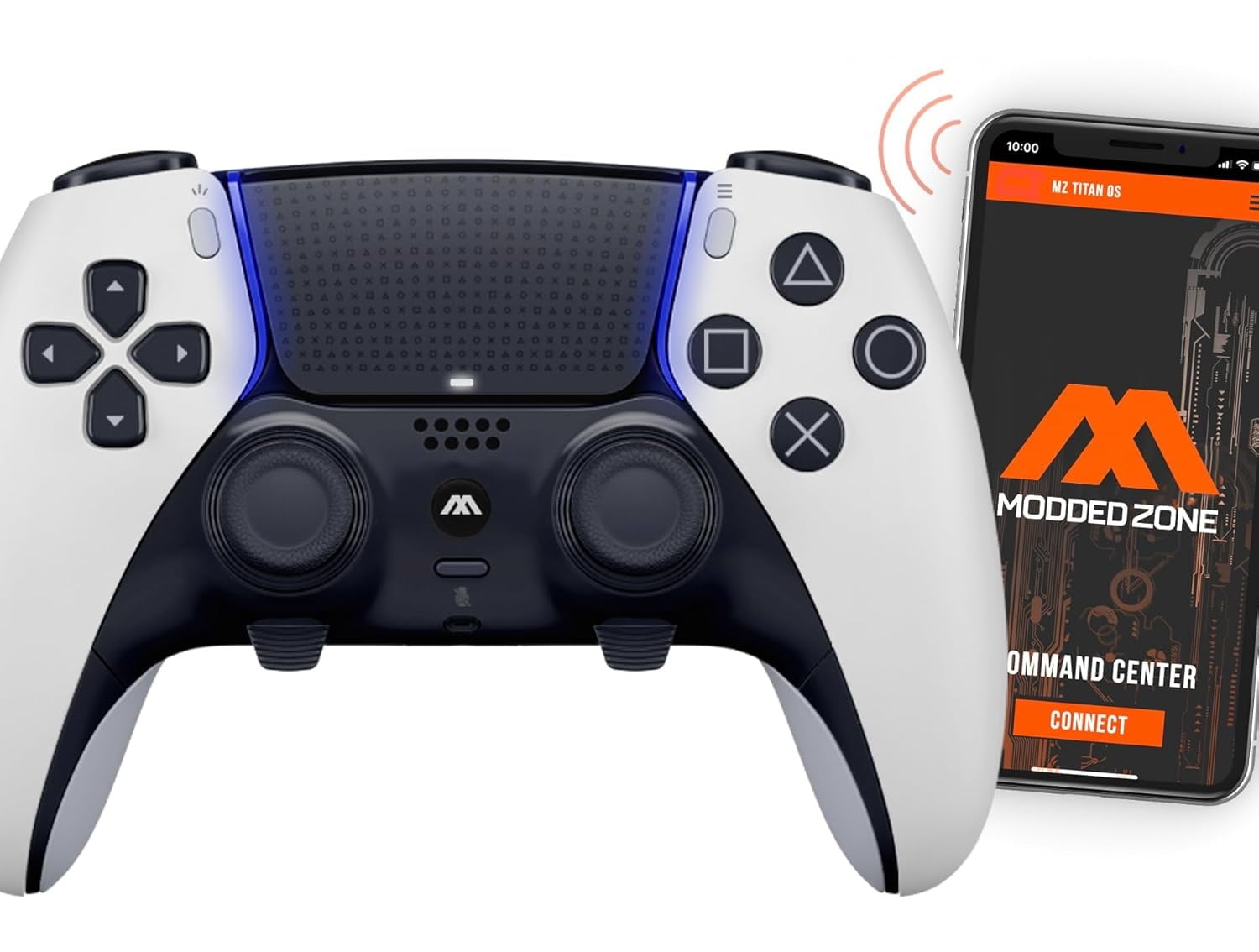 Standard White MODDEDZONE Custom Modded EDGE Controller for PS5 & PC ...
