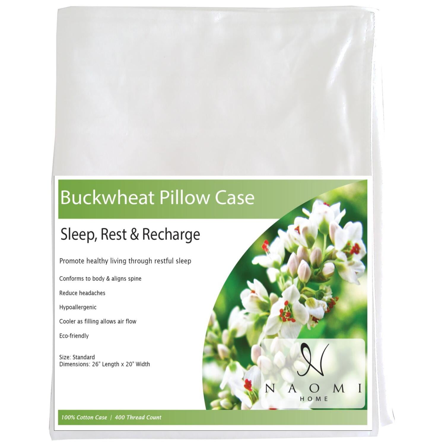 Standard White Pillow Case by Naomi Home, Size: Standard 100% Cotton ...