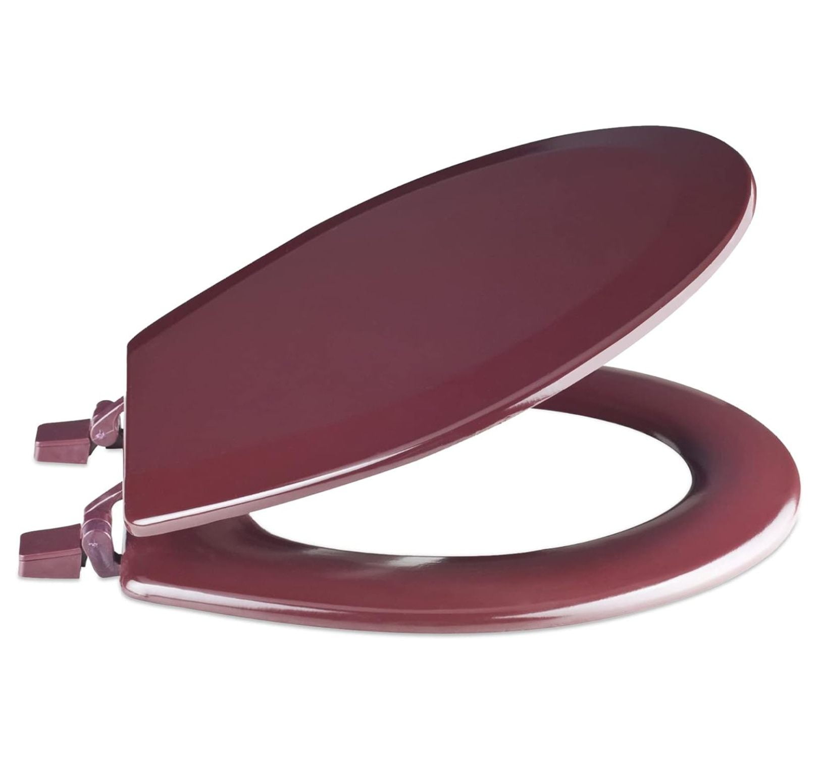 Standard Wood Toilet Seat, Burgundy - 17 Inch - Fits All Standard Size ...