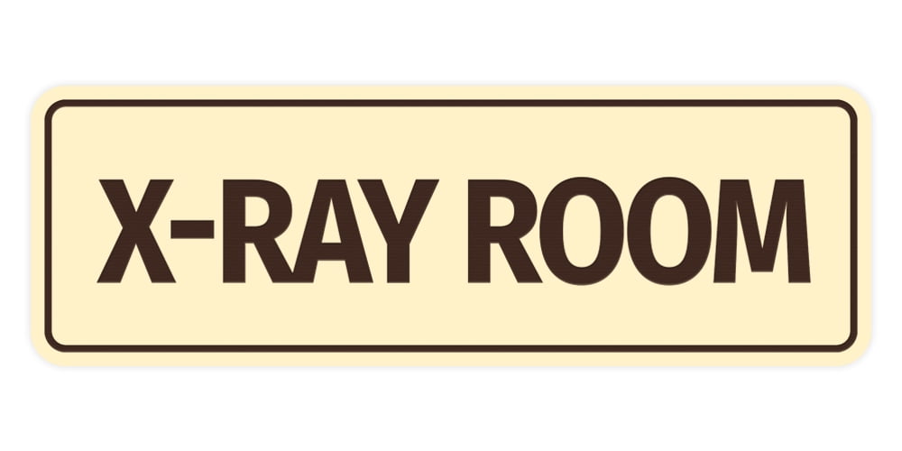 Standard X-Ray Room Sign (Ivory/Dark Brown) - Small - Walmart.com