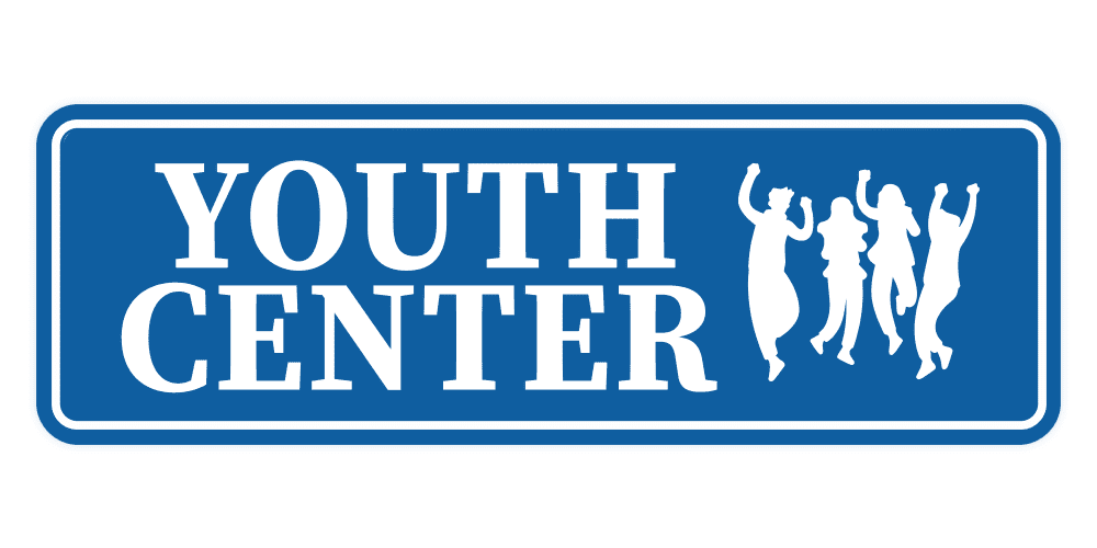 Standard Youth Center Sign (Blue) - Large - Walmart.com