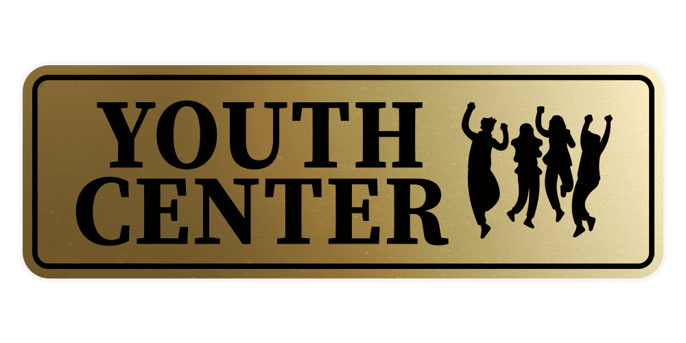 Standard Youth Center Sign (Brushed Gold) - Large - Walmart.com