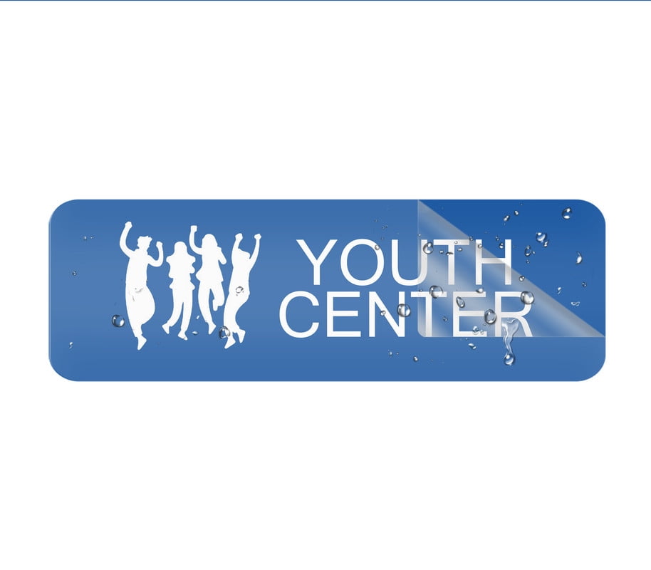 Standard Youth Center Wall Or Door Sign 10X3 Inch Plastic - Walmart.com