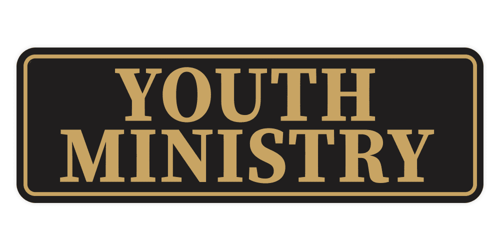 Standard Youth Ministry Sign (Black /Gold) - Small - Walmart.com