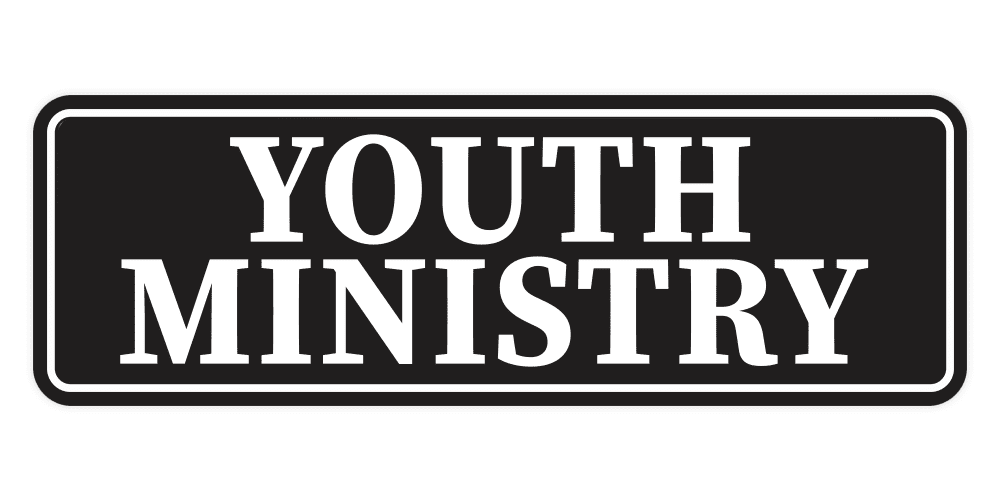 Standard Youth Ministry Sign (Black) - Small - Walmart Business Supplies