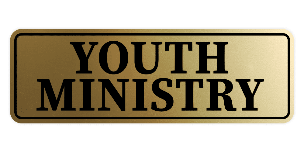 Standard Youth Ministry Sign (Brushed Gold) - Large - Walmart.com