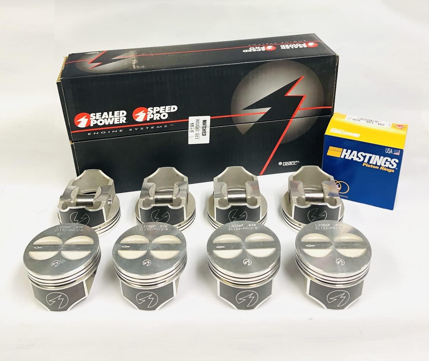 Standard bore 4.00 L2256F Power Forged coated skirt Flat Top Pistons ...