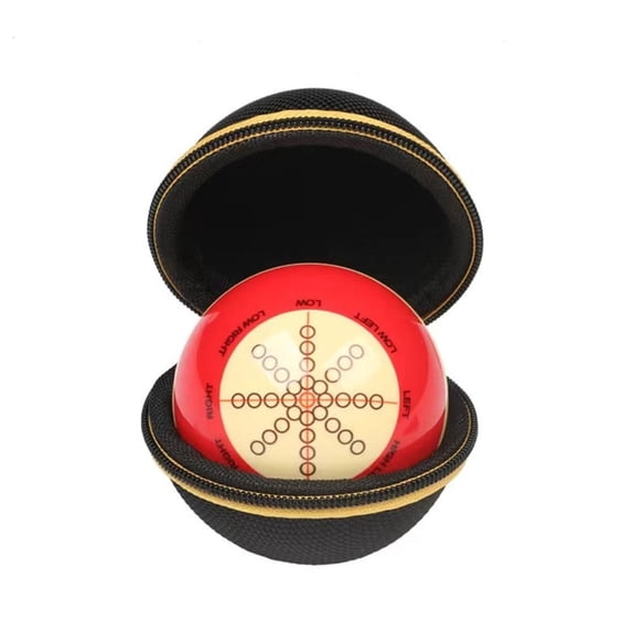 Standard-sized billiards training cue balls, red and white 57.2mm ...