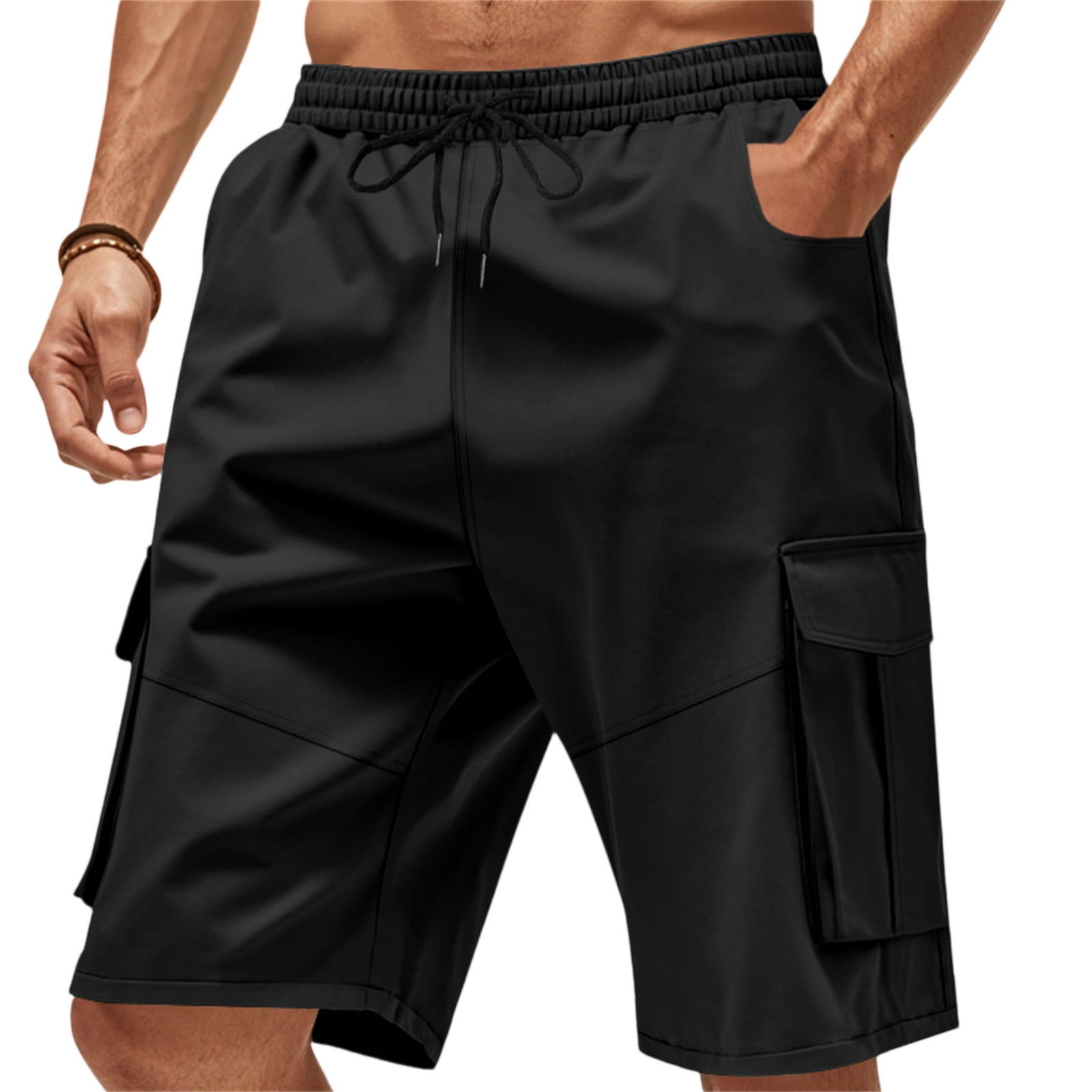 StandardMan Men’s Loose Fit Outdoor Sports Multi-Pocket Cargo Shorts ...