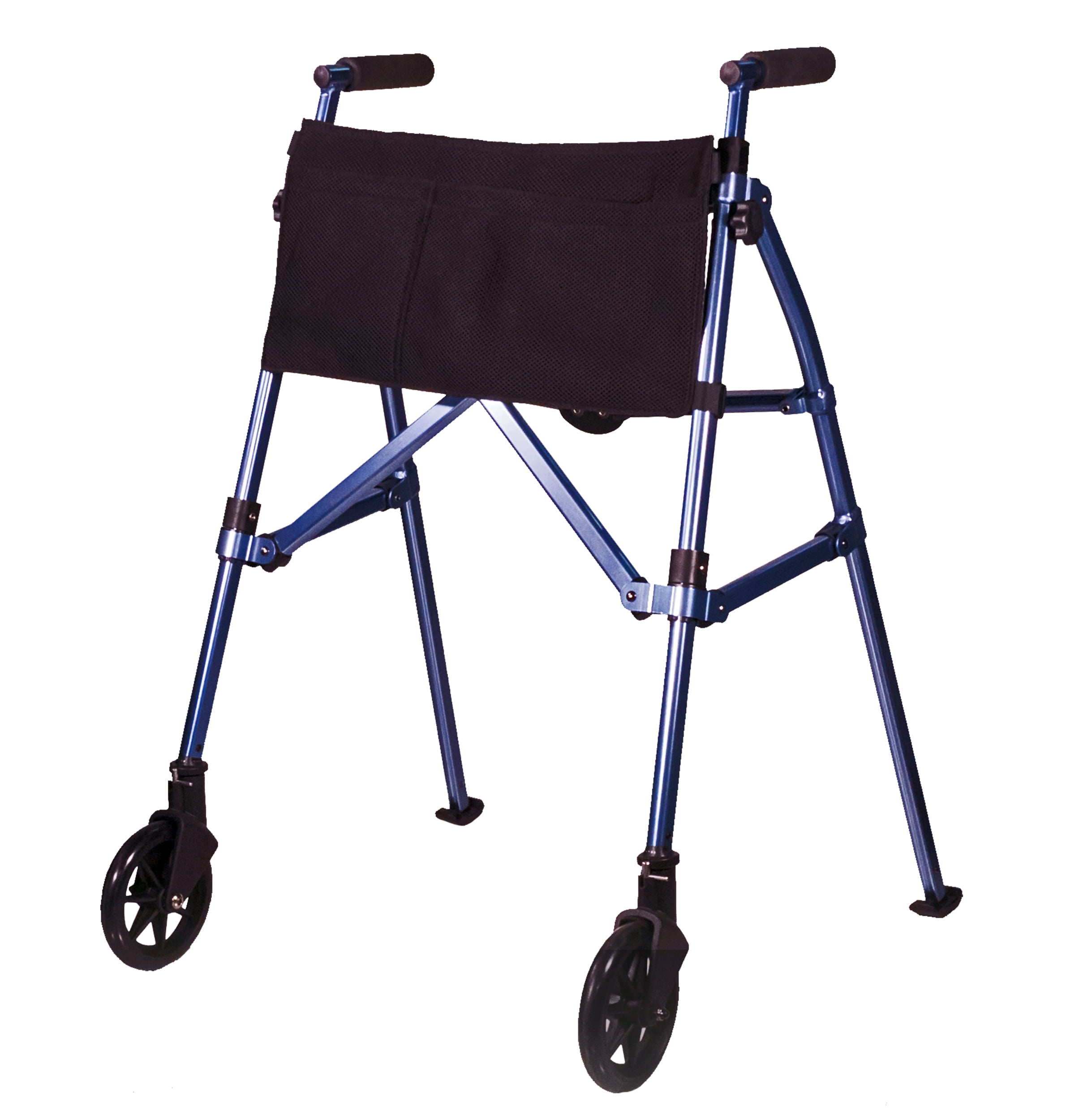 Stander EZ Fold-N-Go Walker, Lightweight Folding Two-wheel Walker, Blue ...