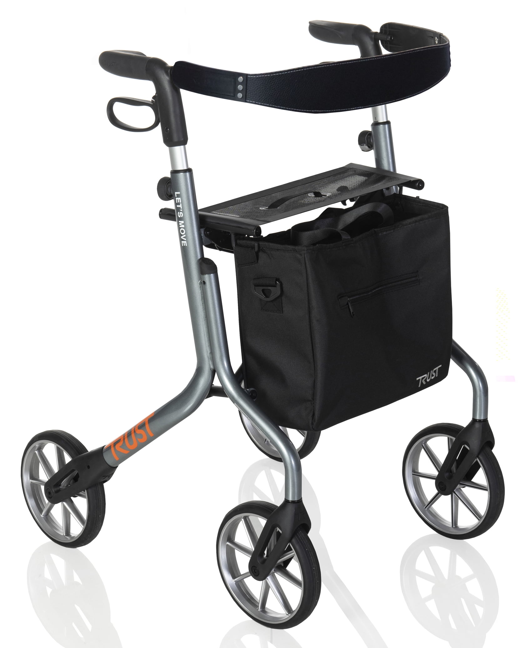 Stander Let's Move Rollator, Lightweight Four Wheel Walker with Seat ...