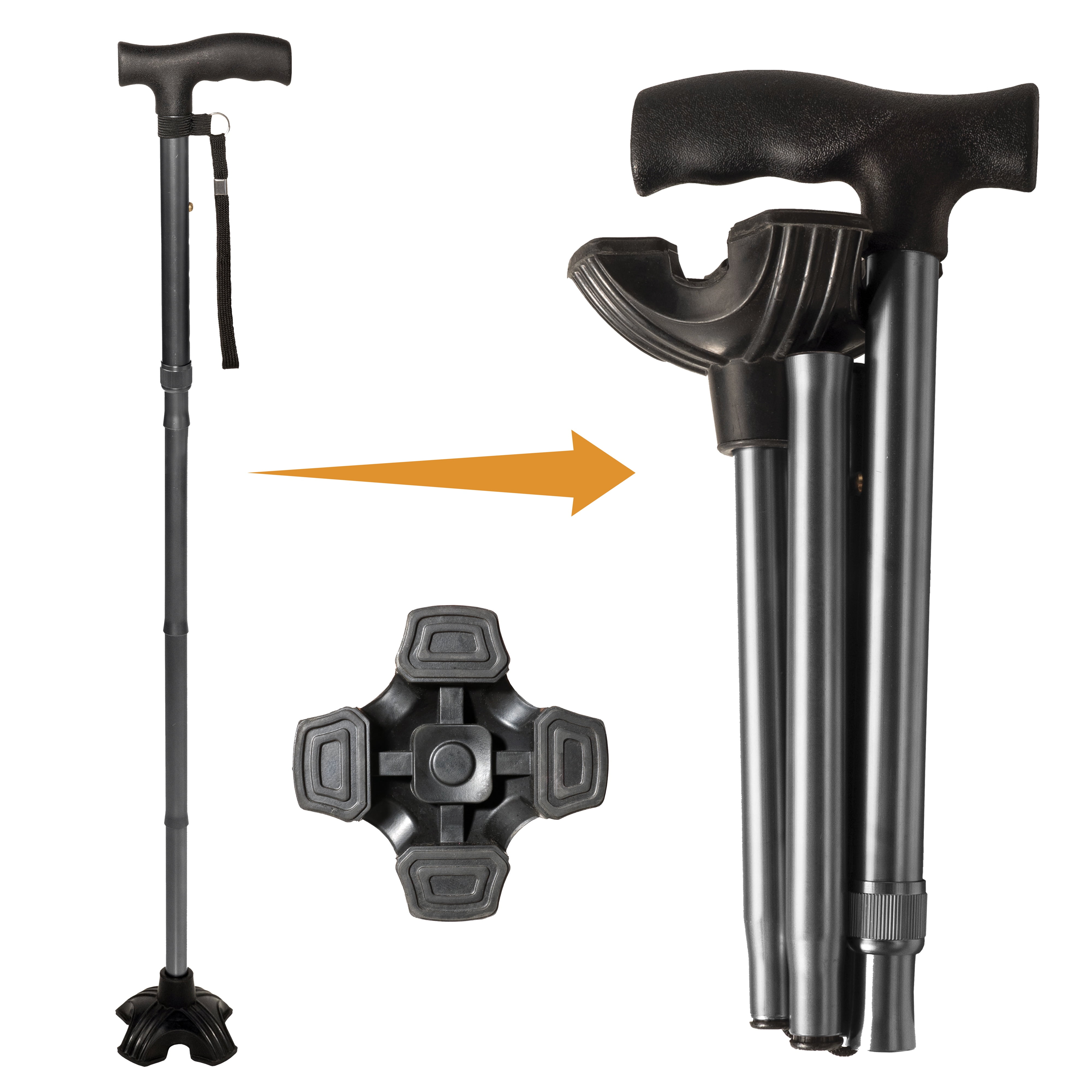 Stander Wonder Cane, Foldable Walking-Cane for Stability, Collapsible ...