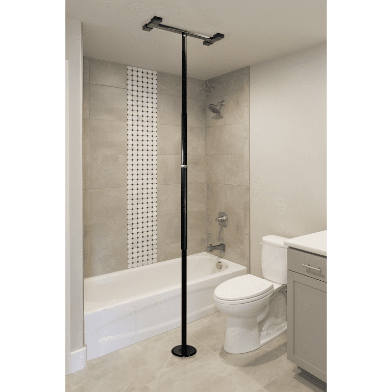 Bathroom Pole For Handicapped People 304 Stainless Steel Non Slip