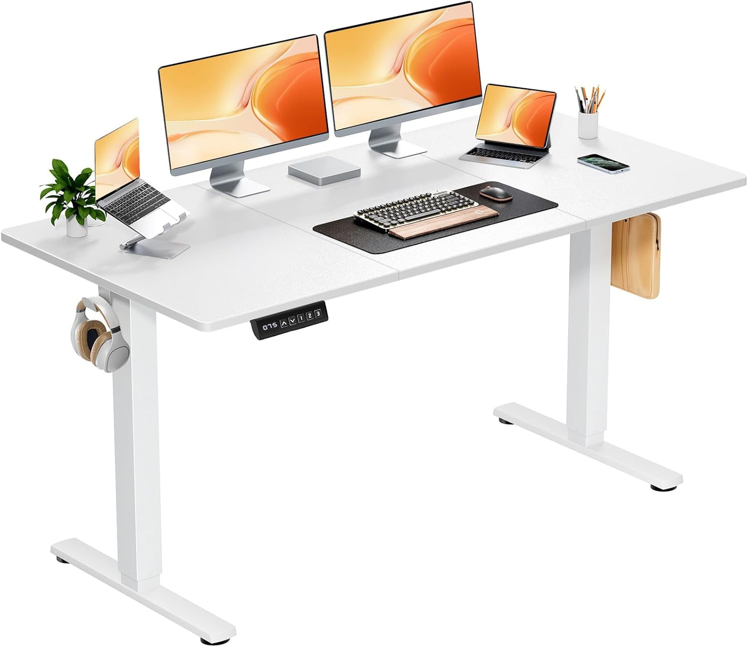 Standing Adjustable Height Desk, Electric 63 x 24 Inch Sit to Stand Up ...