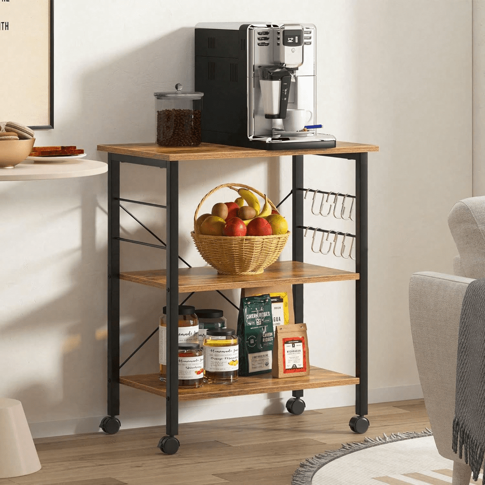 Standing Baker's Racks Appliance Table Small Rolling Kitchen Cart ...