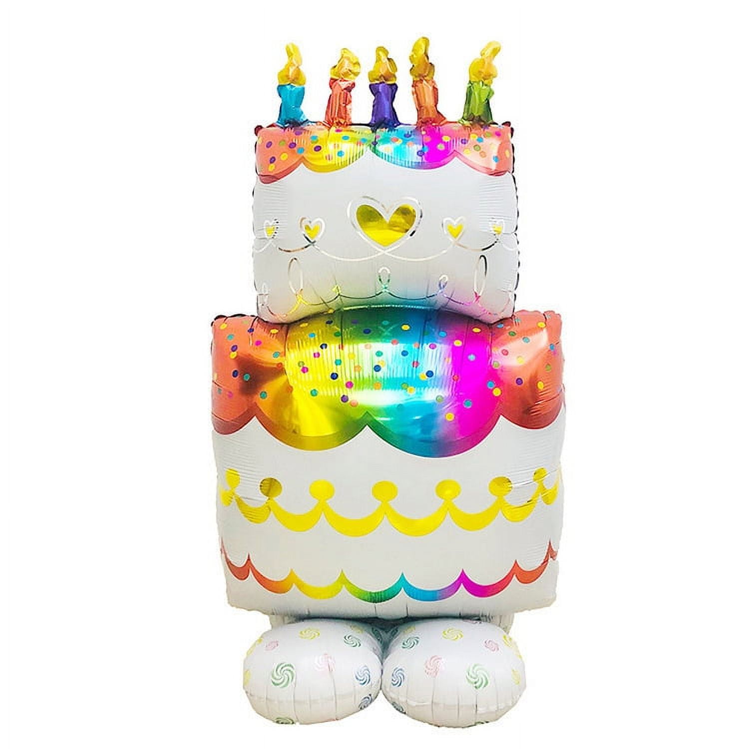 Standing Base Cake Balloon Foil Mylar Celebration Balloon - Walmart.com