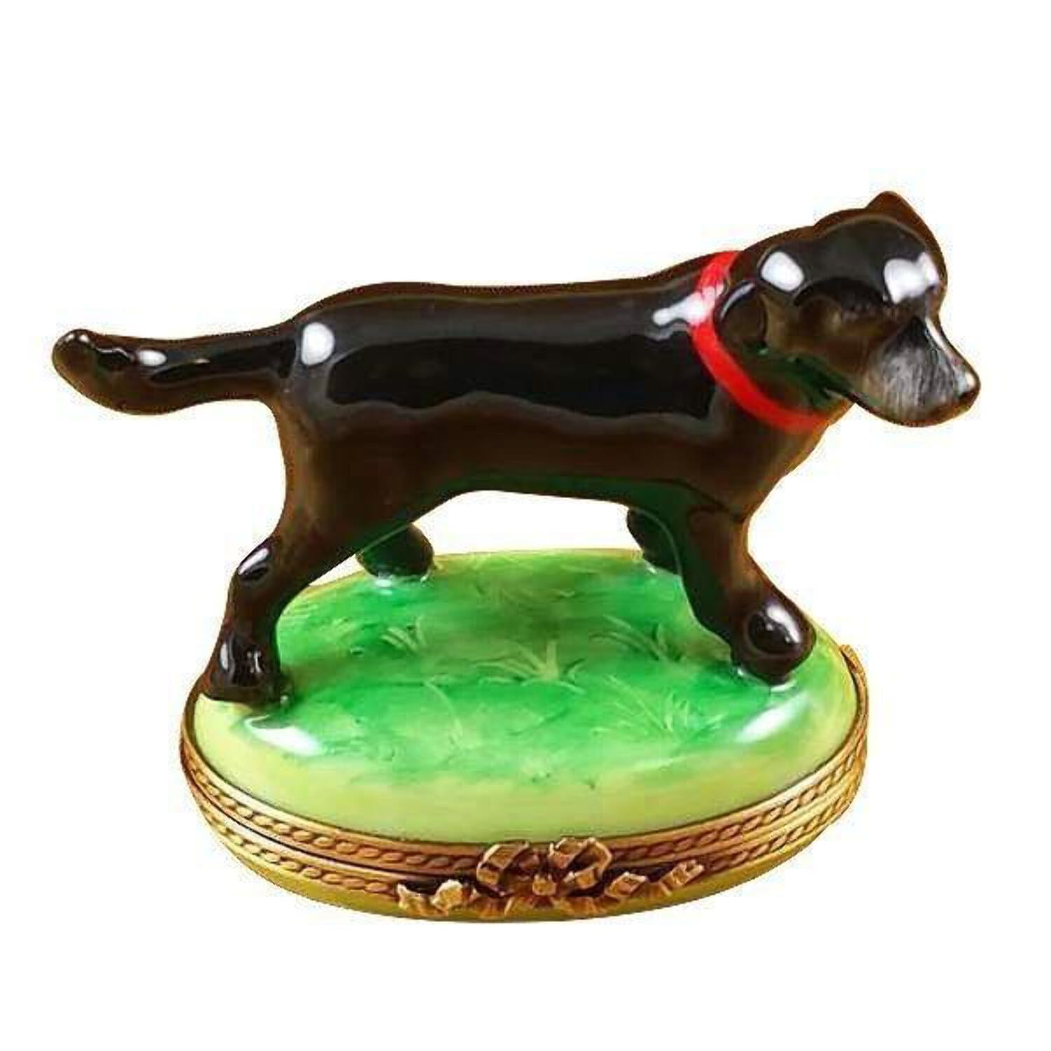 Standing Black Labrador Figurine for Dog Lovers Limoges Box Porcelain ...