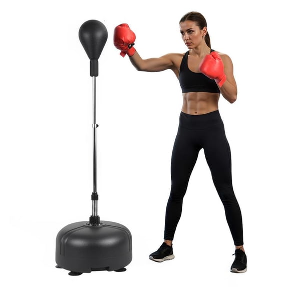Adult Standing Boxing Reflex Punching Bag with Gloves, Height ...