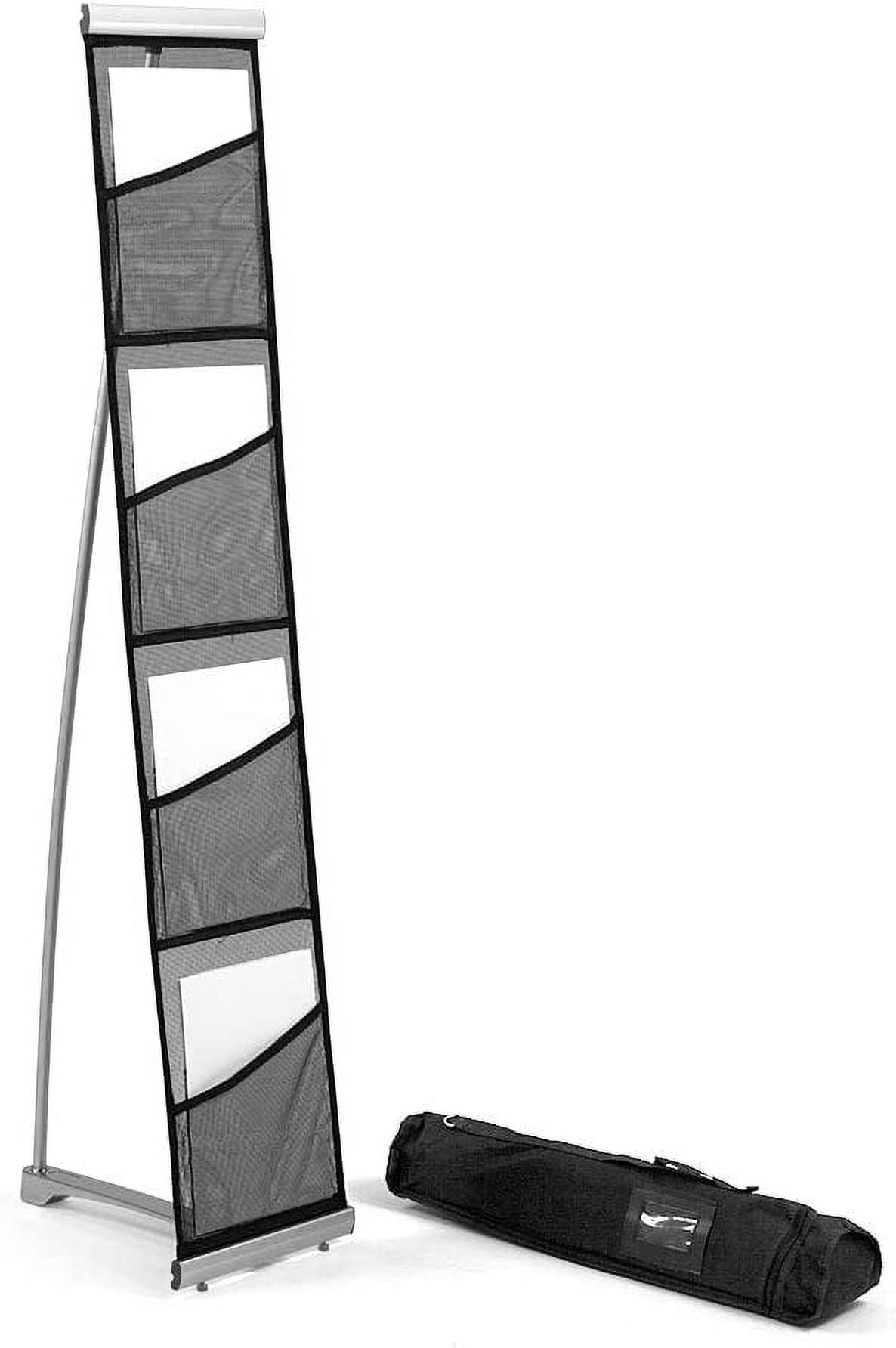 Standing Brochure Holder – 0.9ft x 4.6ft Mesh Catalog Holder Stand with ...