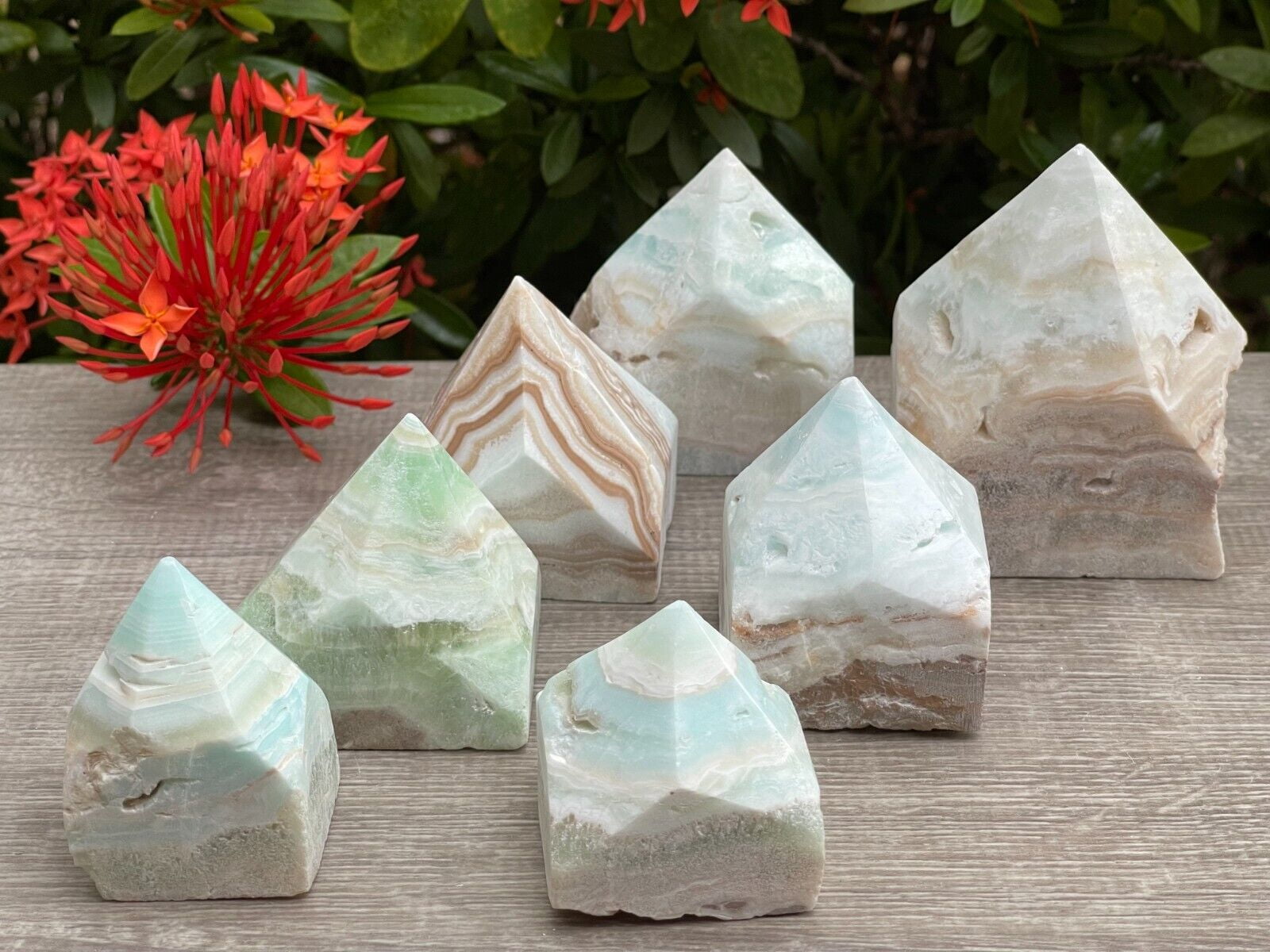 Standing Caribbean Calcite Top Polished Point - Dispelling Fear and ...