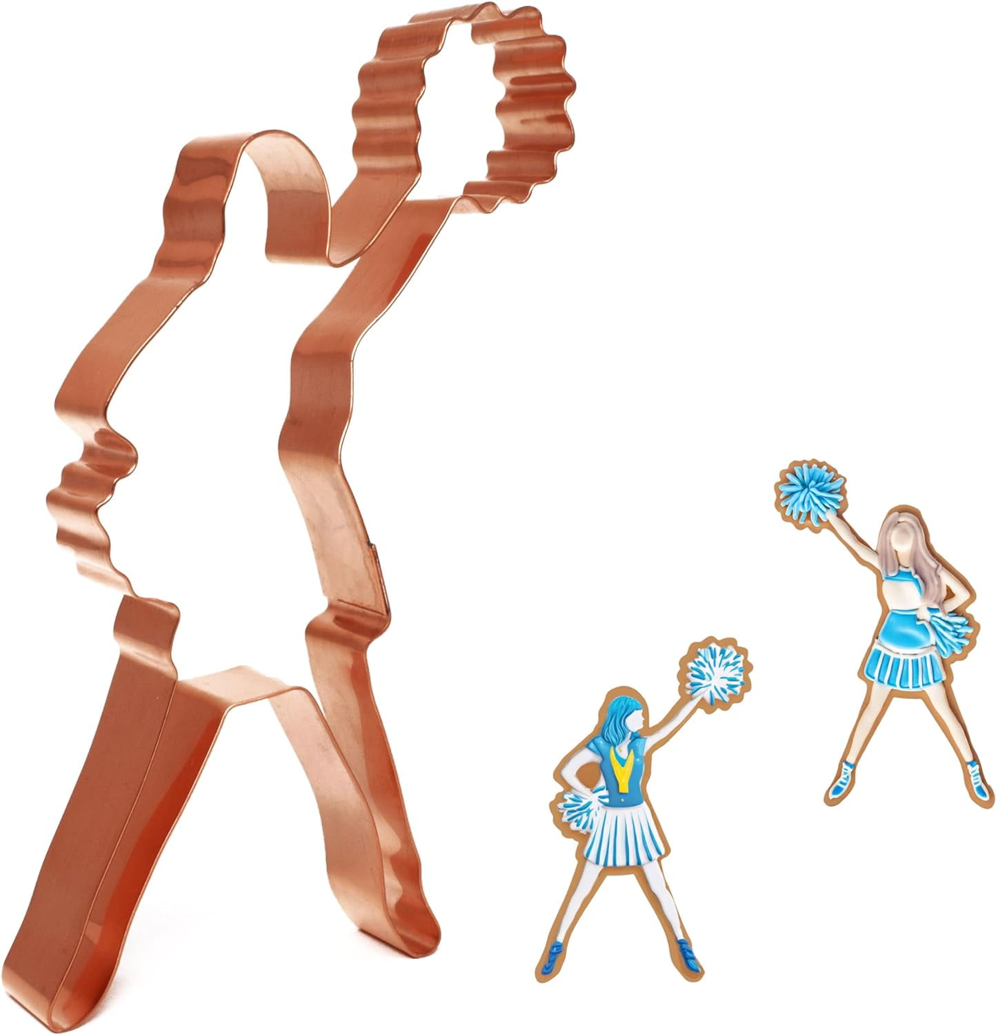 Standing Cheerleader Cookie Cutter, 3.5 X 6.75 inches, Handcrafted ...