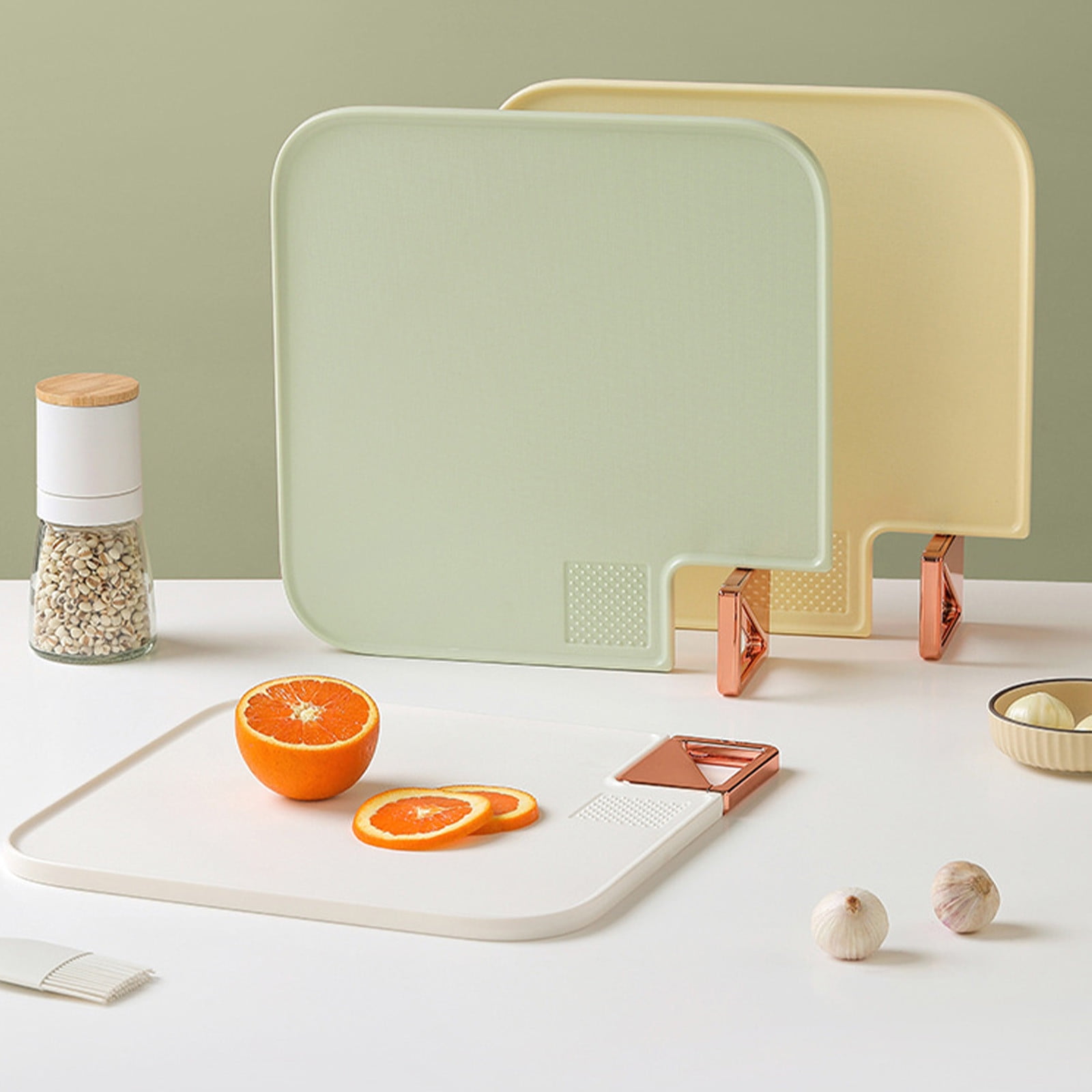 Standing Chopping Board 1PC 11.22x11.22x0.39in,Double-Sided Plastic ...