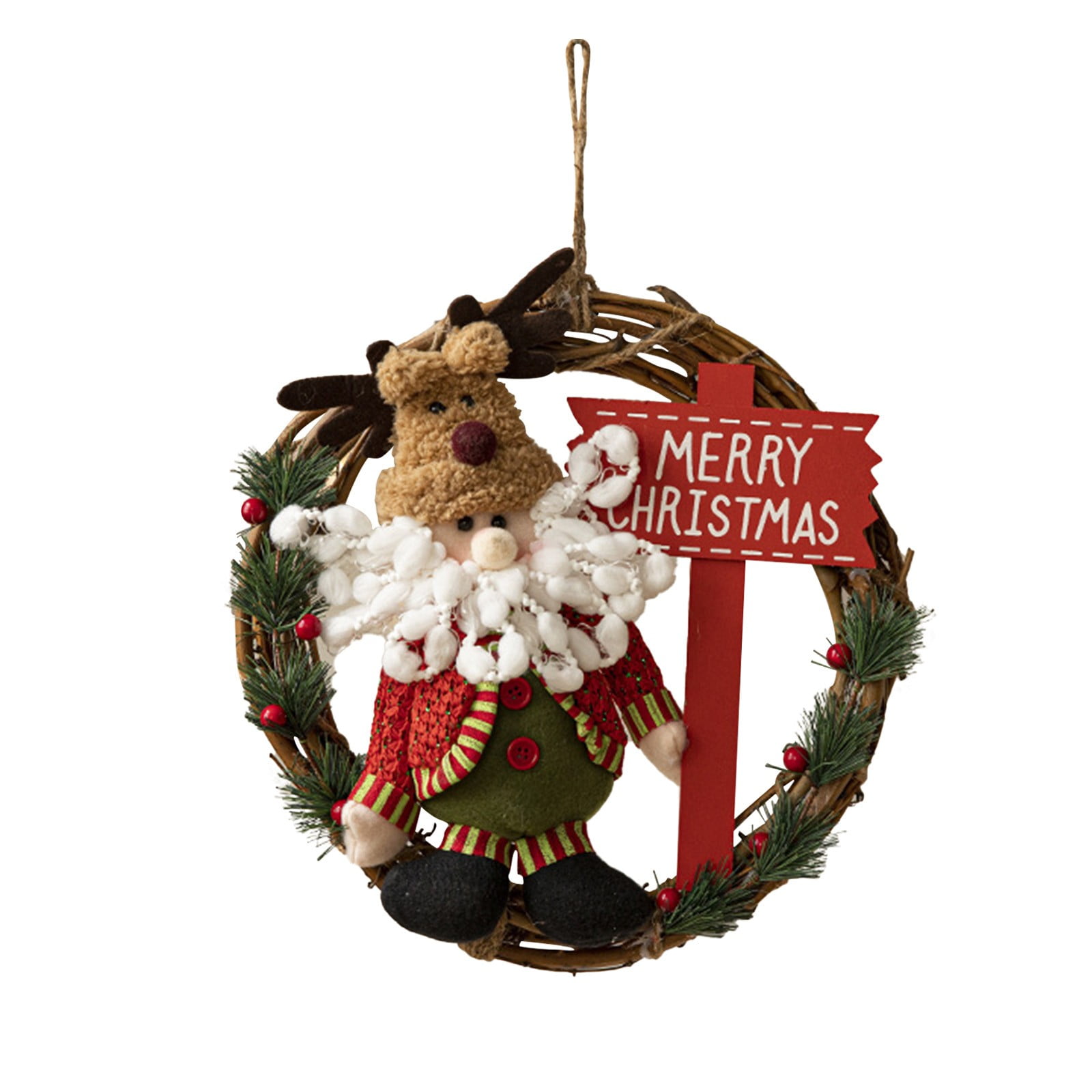 Standing Christmas Plush Figurine Decorations with Retractable Spring ...